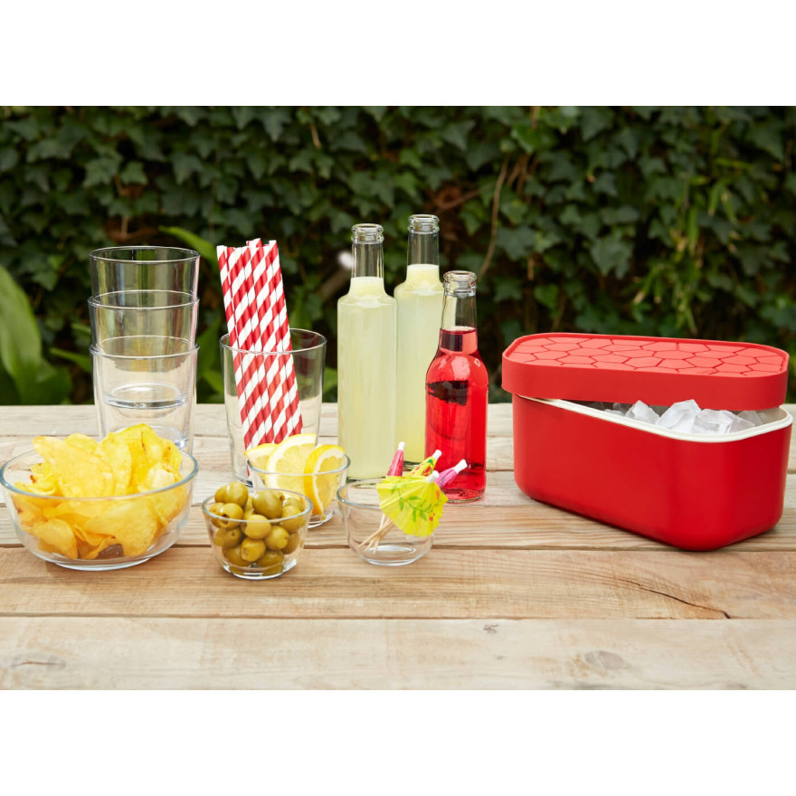 Lékué: Ice Box à glaçons rouge